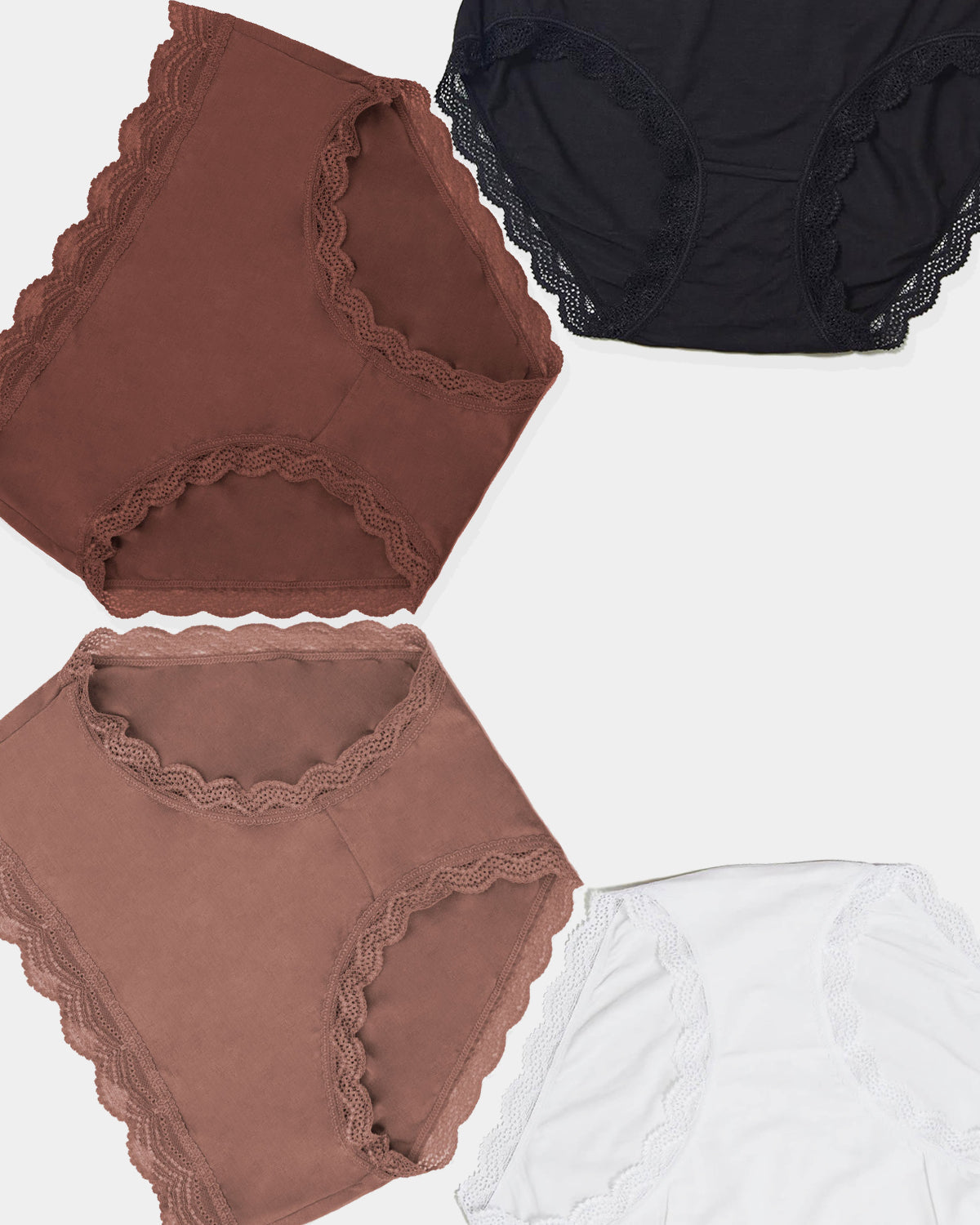 High Rise Brief Four Pack - Mocha Essentials | Sustainable TENCEL ...
